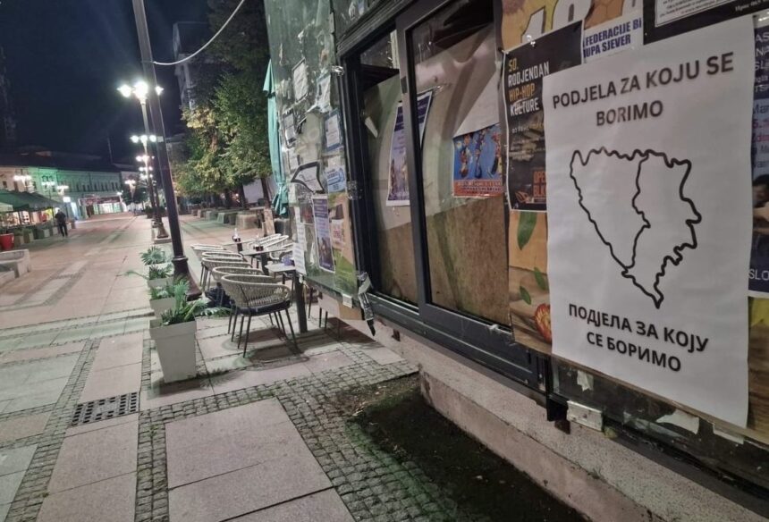 Posters depicting a Divided BiH were put up across BiH - Sarajevo Times